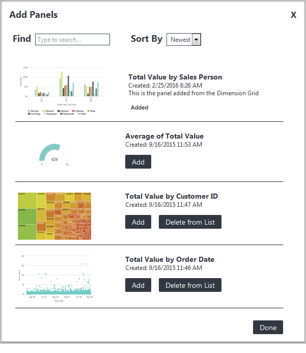 Adding Visualizations To Dashboards Logi Analytics